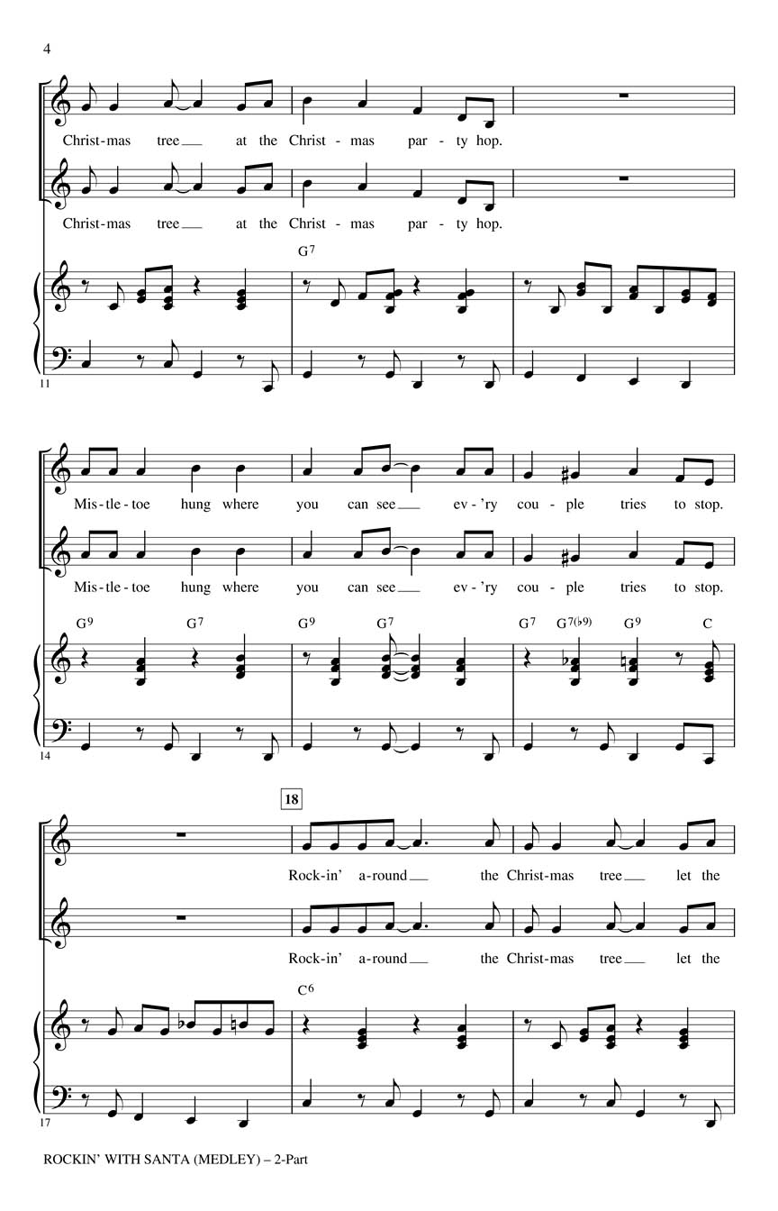 Rockin' With Santa (Medley) Sheet Music by Mac Huff (SKU: 00263465 ...