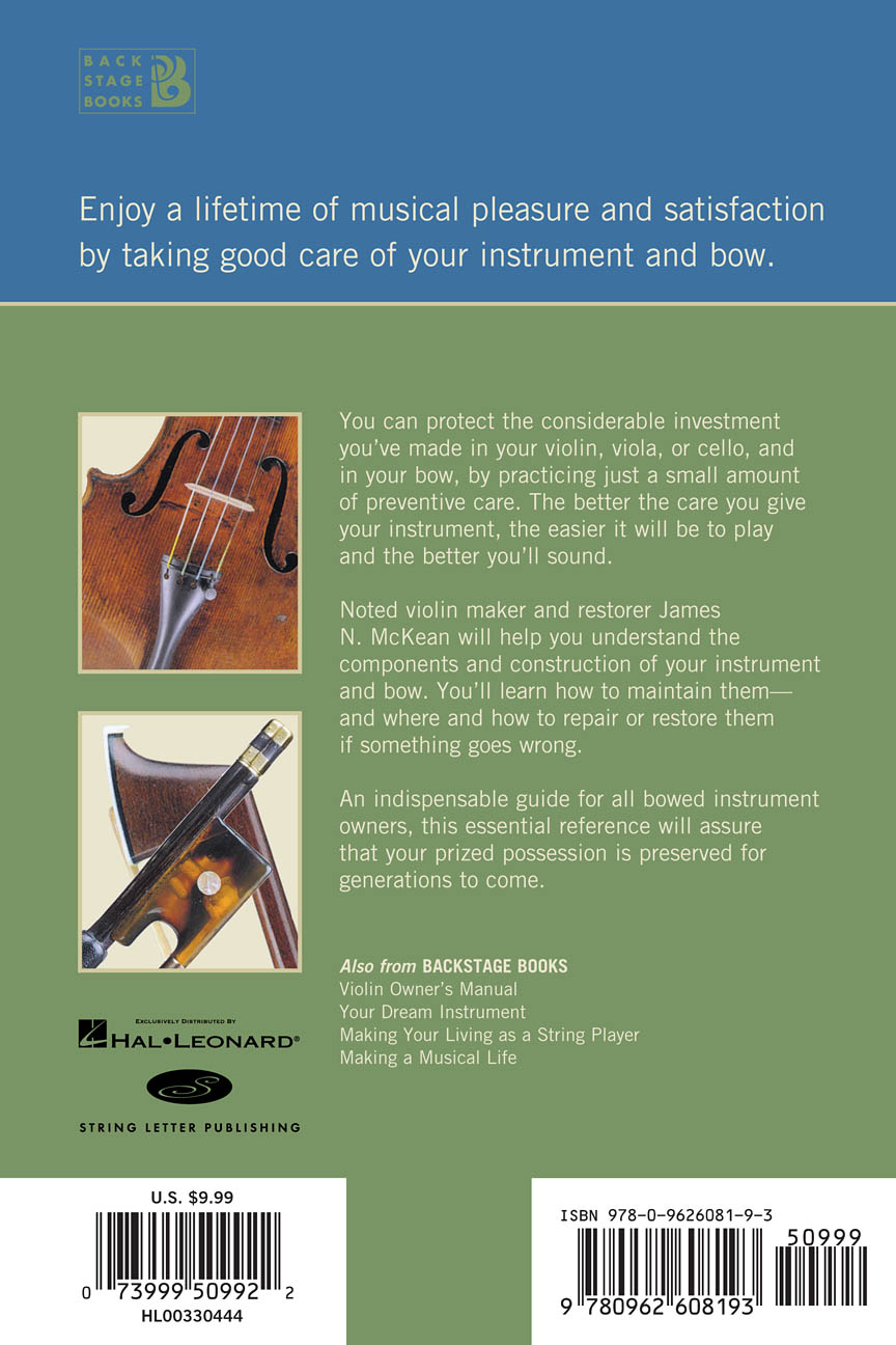 Commonsense Instrument Care (Strings) Sheet Music by James N Mckean ...