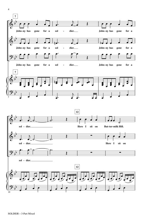 Soldier (Johnny Has Gone For A Soldier) Sheet Music by Roger Emerson ...