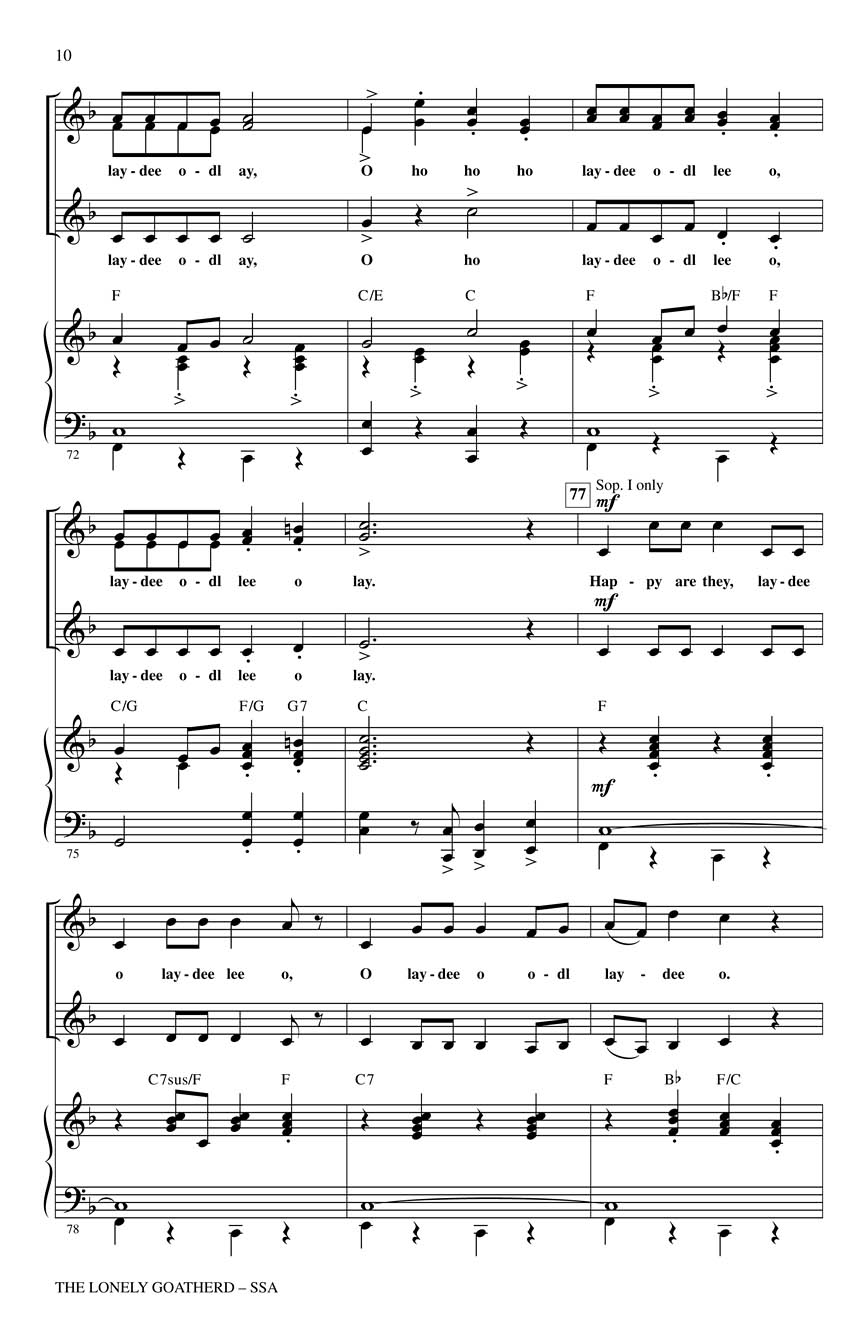 The Lonely Goatherd (Fr Sound Of Music) Sheet Music by Mark Brymer (SKU ...