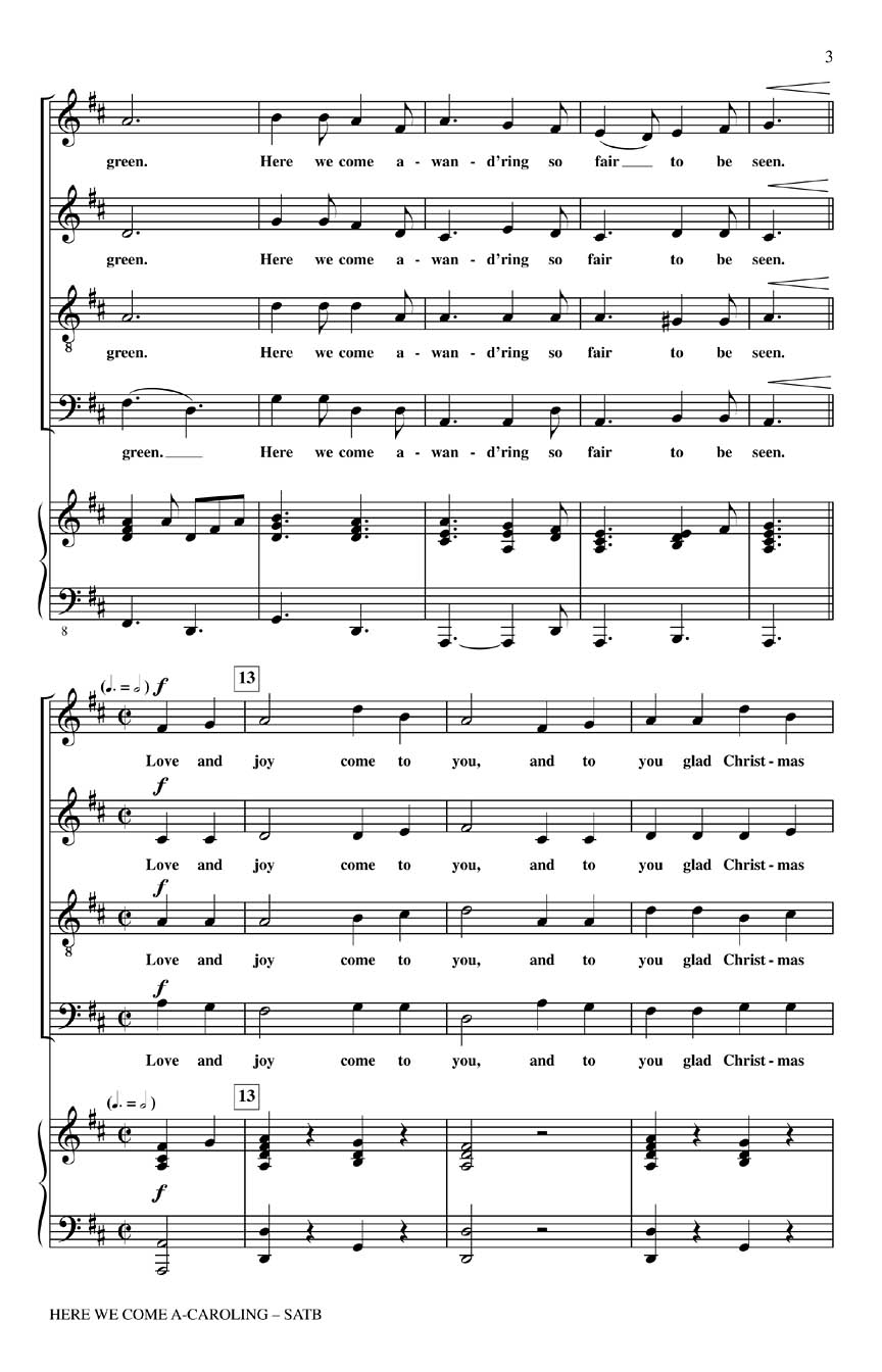 Here We Come A-Caroling Sheet Music by Joyce Eilers (SKU: 08746818 ...