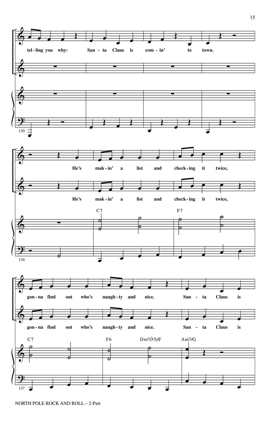 North Pole Rock and Roll (Medley) Sheet Music by Mac Huff (SKU ...
