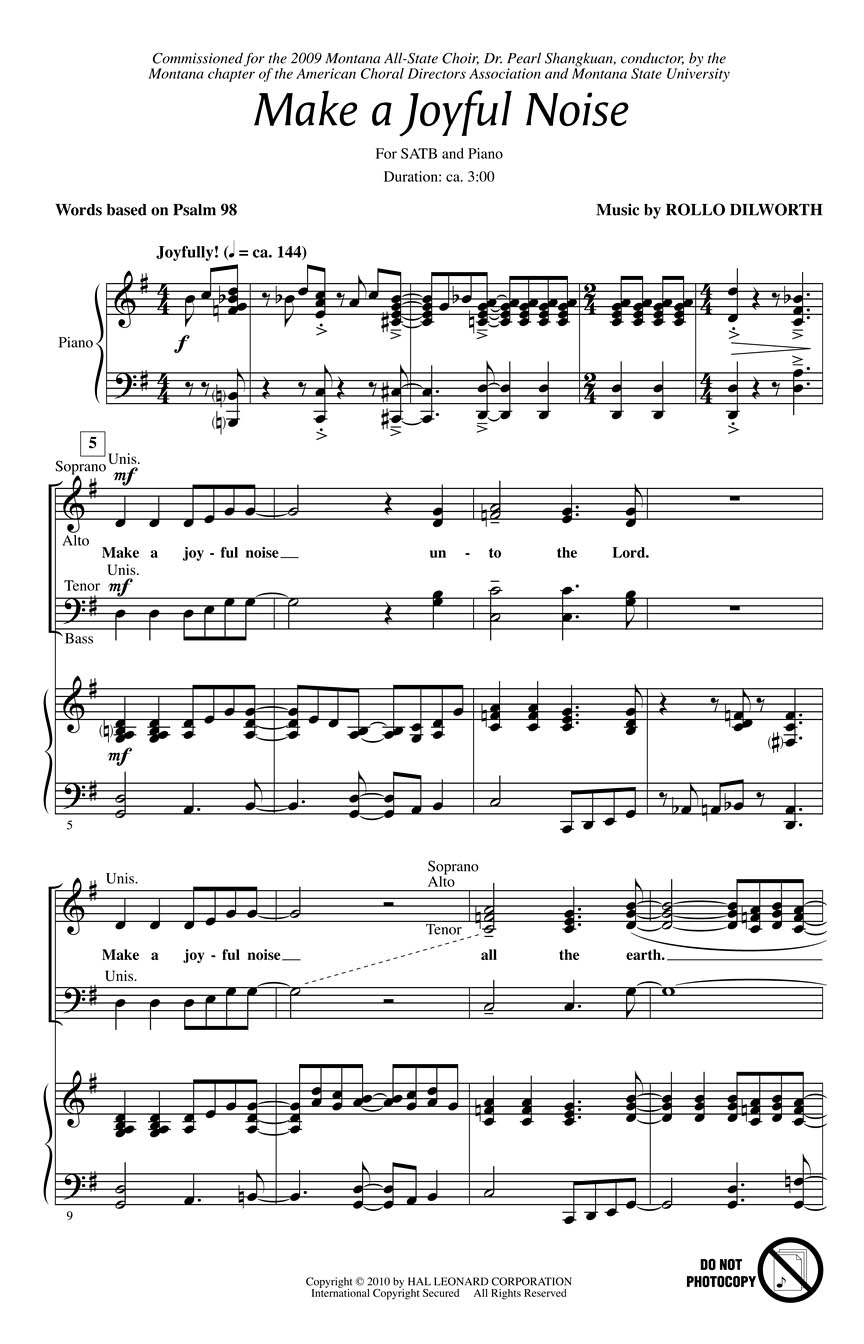 Make A Joyful Noise Sheet Music by Rollo Dilworth (SKU: 08751308 ...
