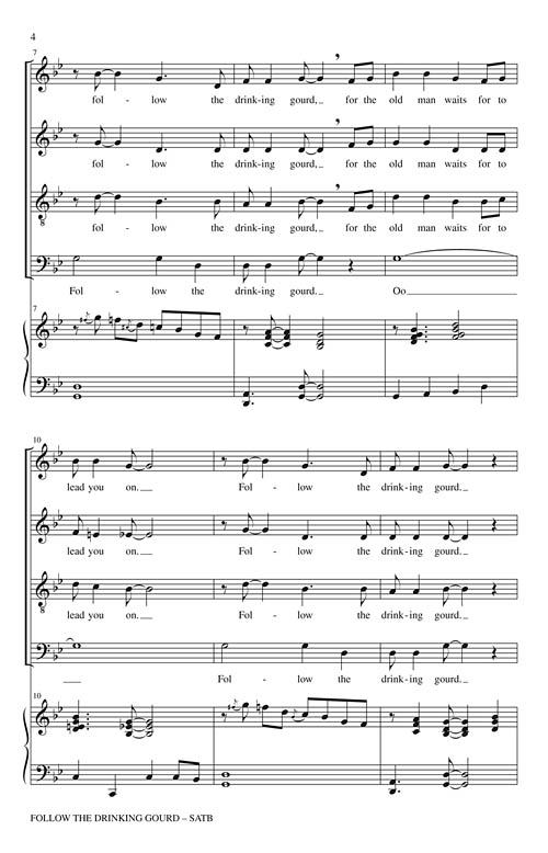 Follow The Drinking Gourd Sheet Music by Glenda E Franklin (SKU ...