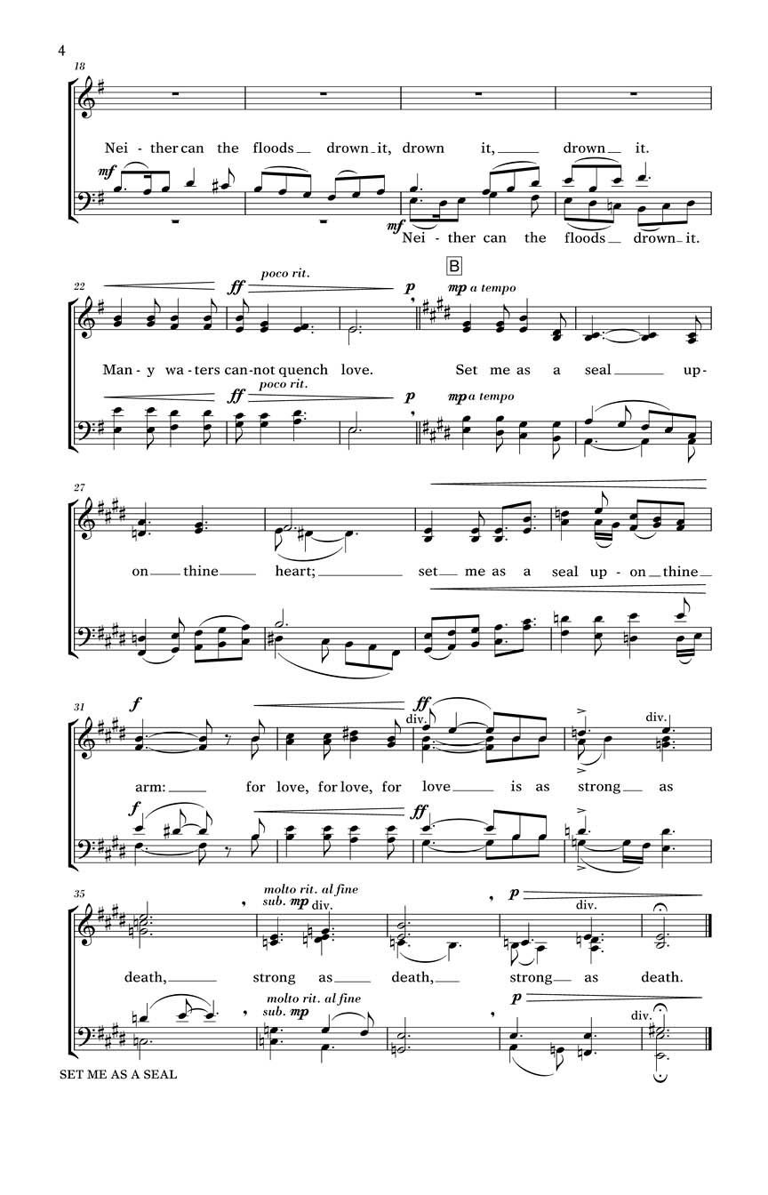 Set Me As A Seal Sheet Music by Carson P Cooman (SKU: 50490038 ...