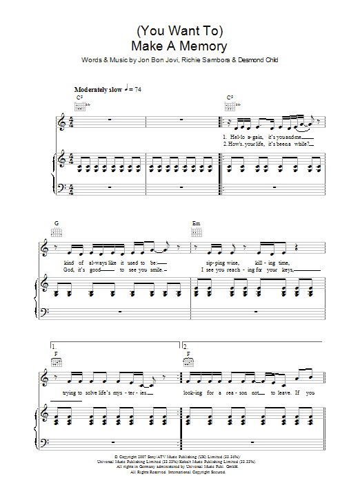 You Want To Make A Memory Sheet Music Direct You Want To Make A Memory Sheet Music Direct