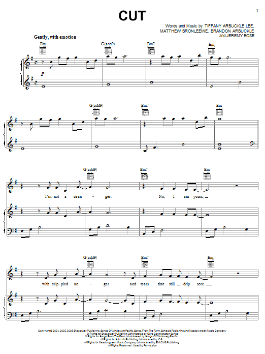 Cut Sheet Music By Plumb Piano Vocal Guitar Right Hand Melody Cut Sheet Music By Plumb Piano Vocal Guitar Right Hand Melody