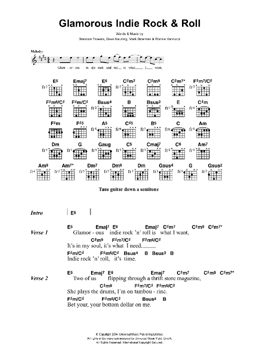 Glamorous Indie Rock And Roll Sheet Music Direct