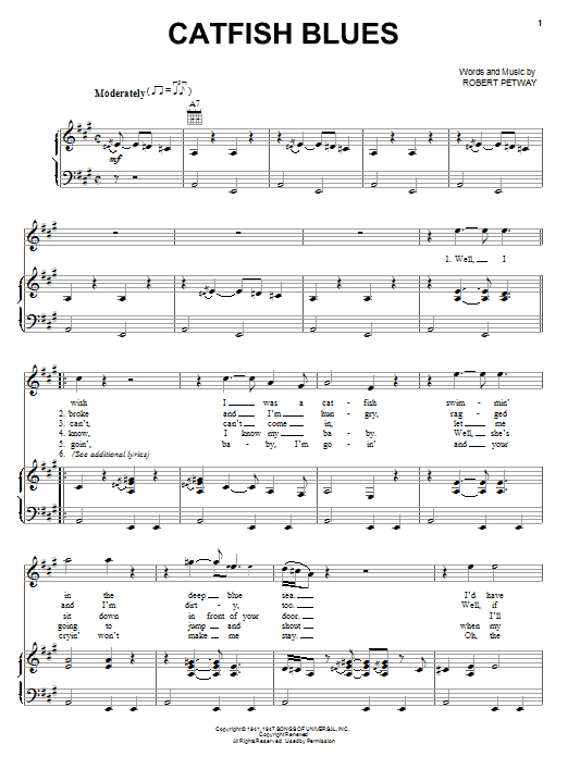 Catfish Blues Sheet Music Direct Catfish Blues Sheet Music Direct