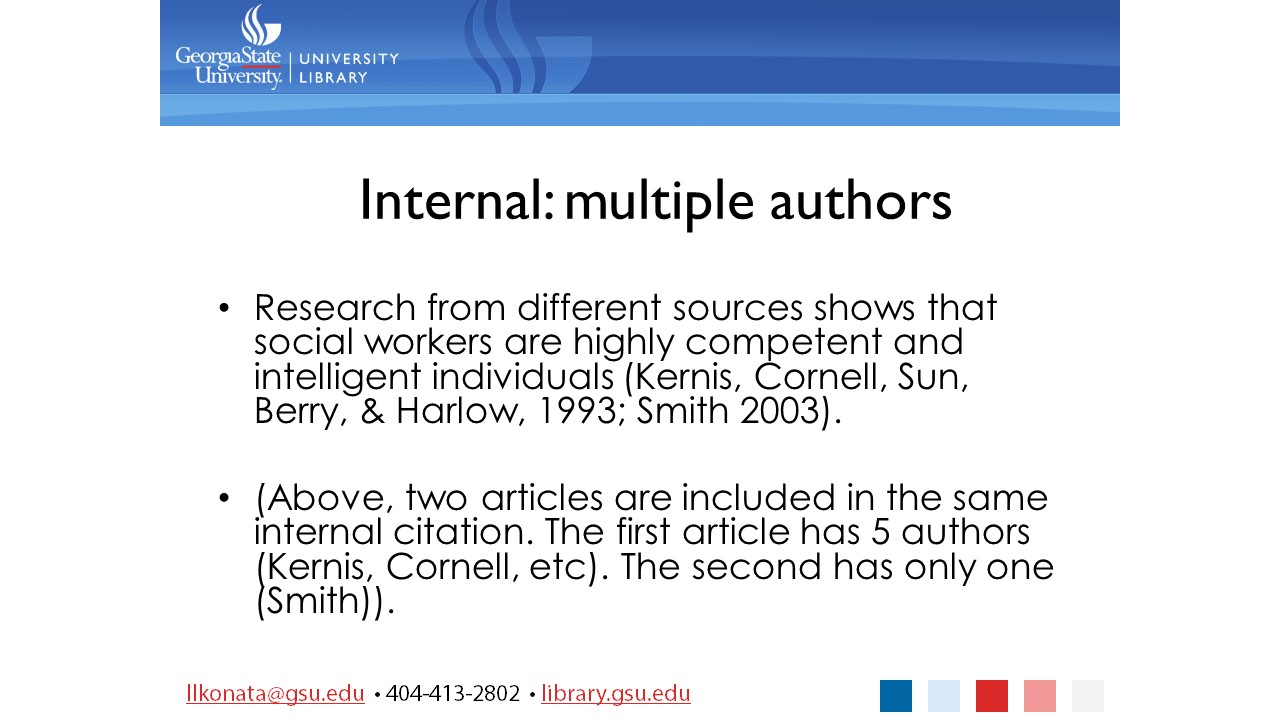 In Text Citations Citing While Writing Using APA GSU Library 