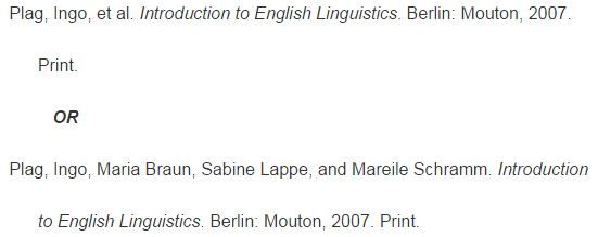 C More Than Three Authors MLA Citation Style 7th Edition LibGuides 