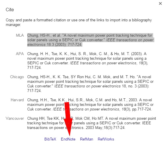 Google Scholar Direct Export EndNote Guides At University Of Western Australia