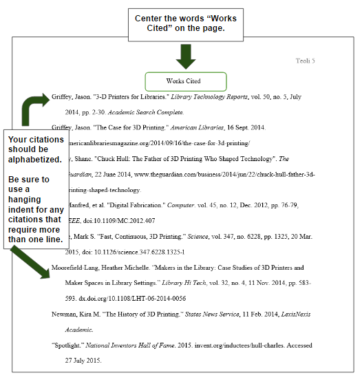 MLA Paper Format Citations Library At Windward Community College