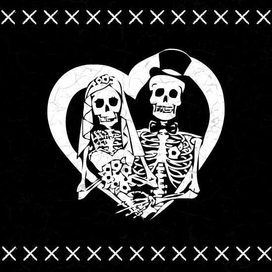Halloween Wedding Invitations - Skeleton Couple Wedding Invitation