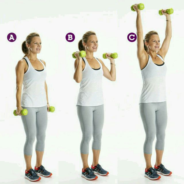 Deadlift Hammer Curl Overhead Press Exercise How to Workout