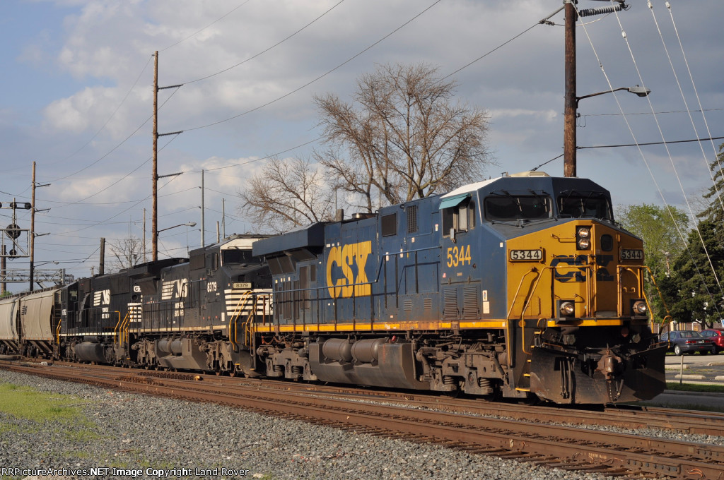 CSXT 5344 On NS 50 A Eastbound