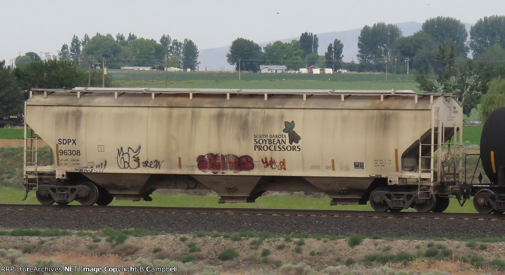SDPX 96308 South Dakota Soybean Processors covered hopper