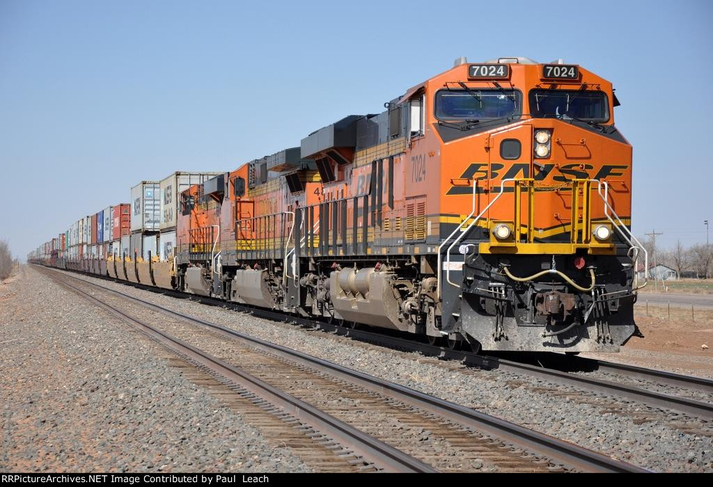 Eastbound stack train