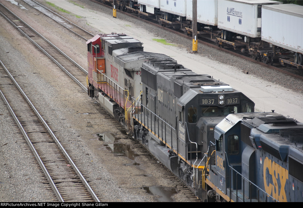 IC 1037 SD70 on a lite power move.