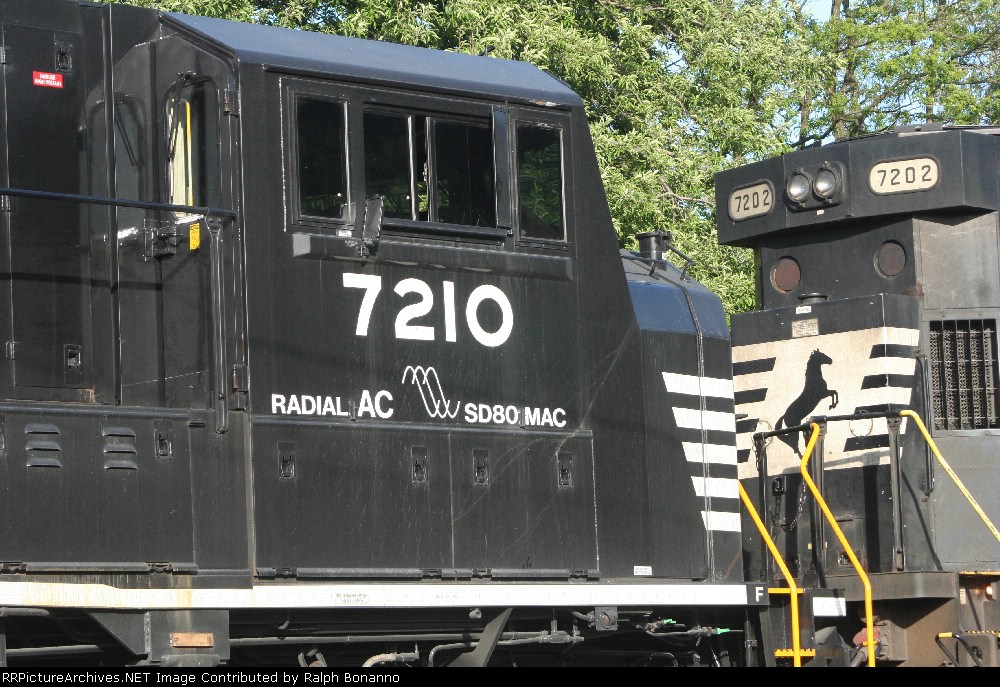Close up view of the cab of 7210, and the "Radial AC"sine logo. this is the only unit with this ...