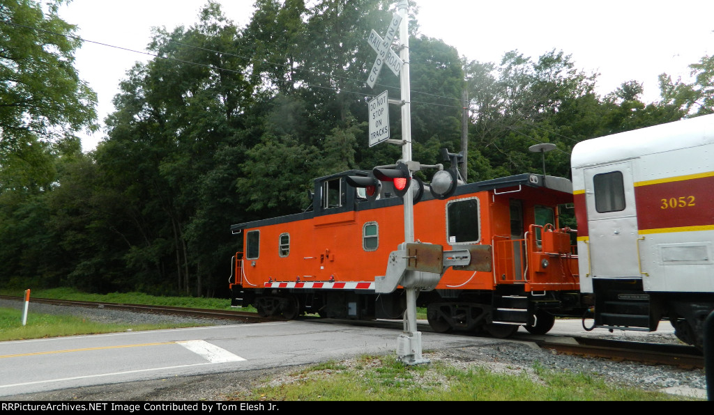 Ex. CN Caboose Crossing West Bath Road In Botzum