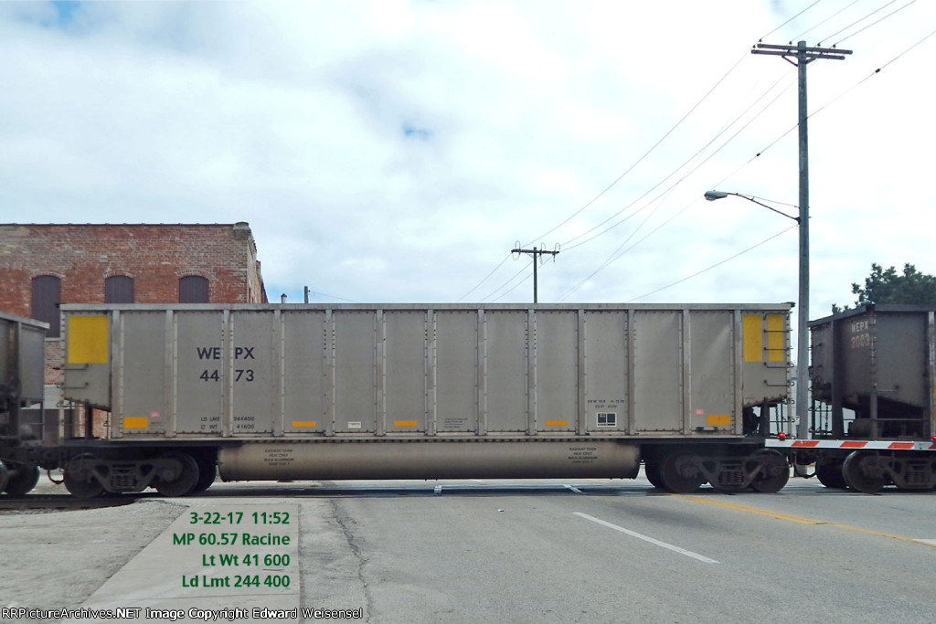 Twin-rotary gon mid-train with WEPX empties