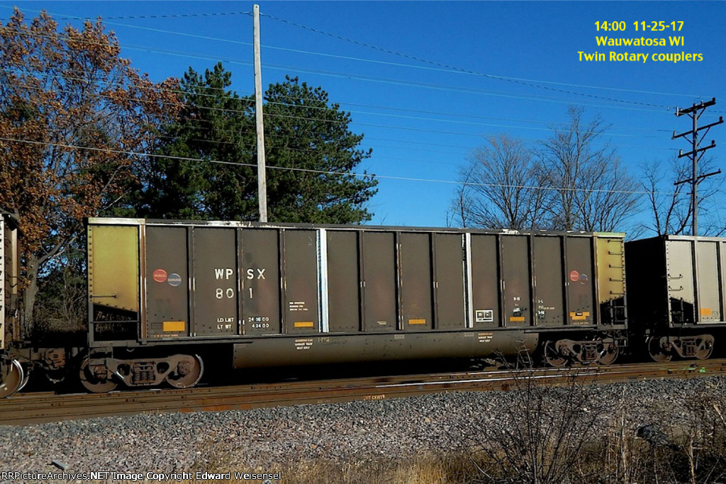 Twin-rotary gon mid-train with WPSX empties