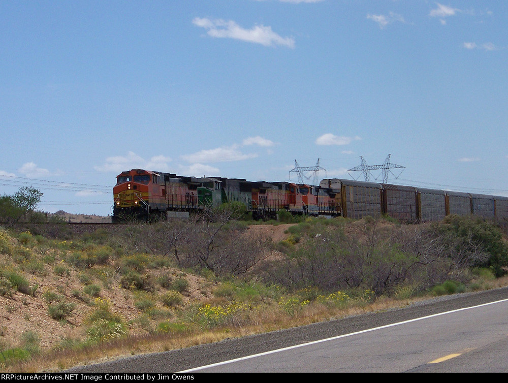 BNSF eastbound, east of Kingman along Rt 66.