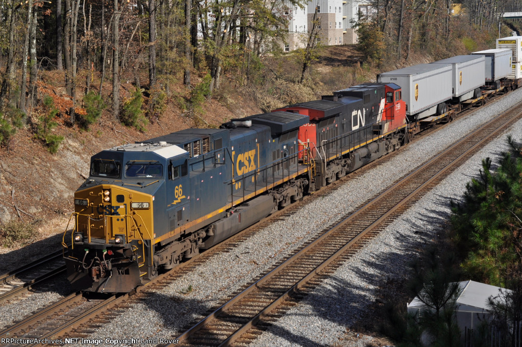 CSXT 66 On NS#282 Northbound