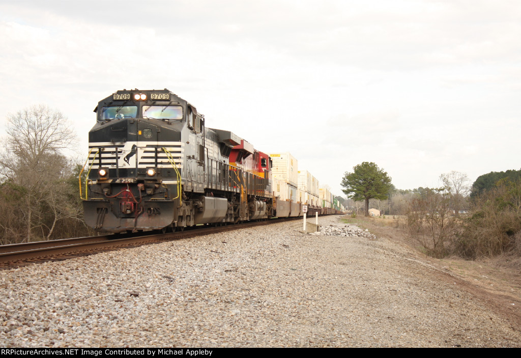 NS 9709 leads 219 past Russell.