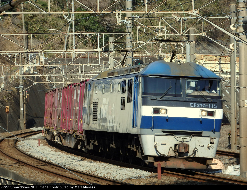 EF210-115 coming out of the tunnel
