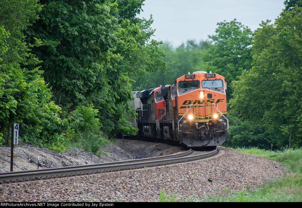 A manifest rounds one of the many curves along Tiger Switch Rd