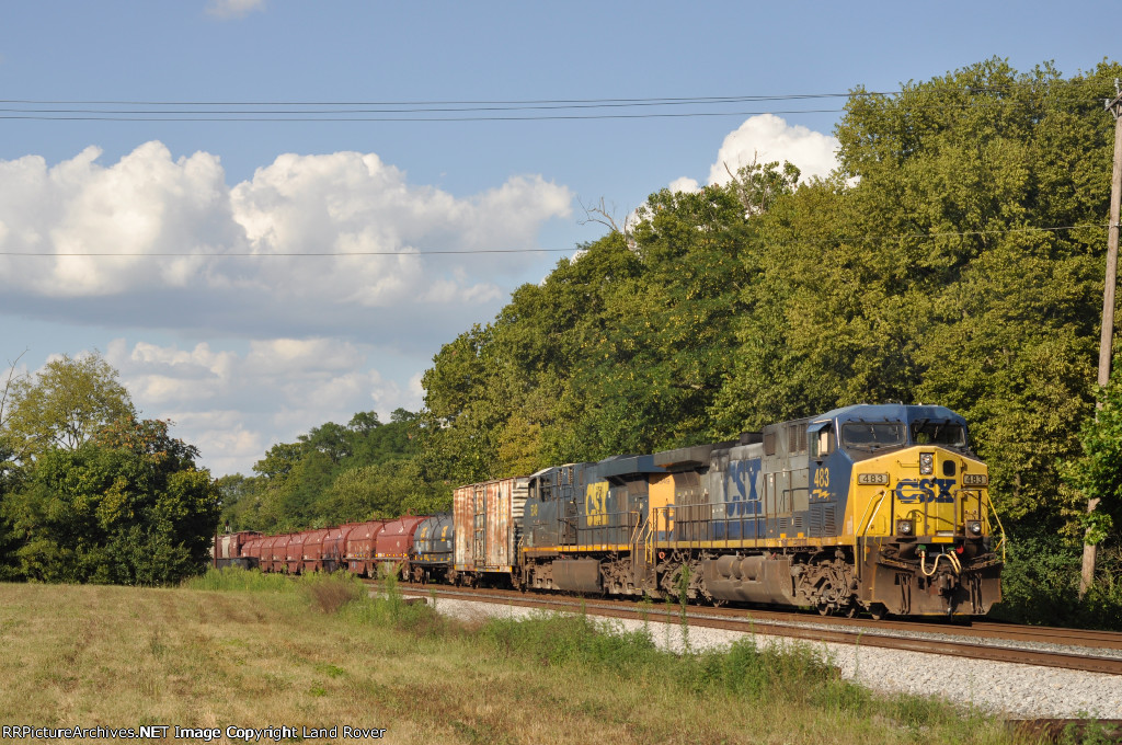 CSXT 483 On CSX Q 509 Southbound