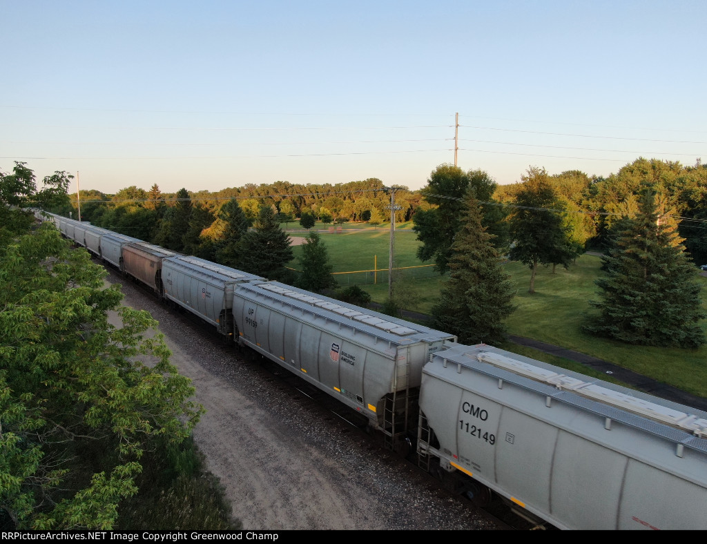 Northbound UP Manifest from Above