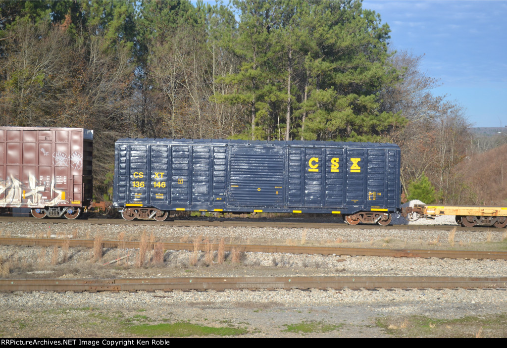 CSX boxcar new paint
