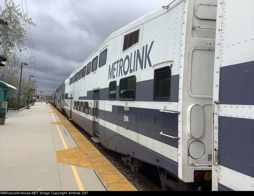 Decommissioned Metrolink Bombardier BiLevel Series I Cab Car #614