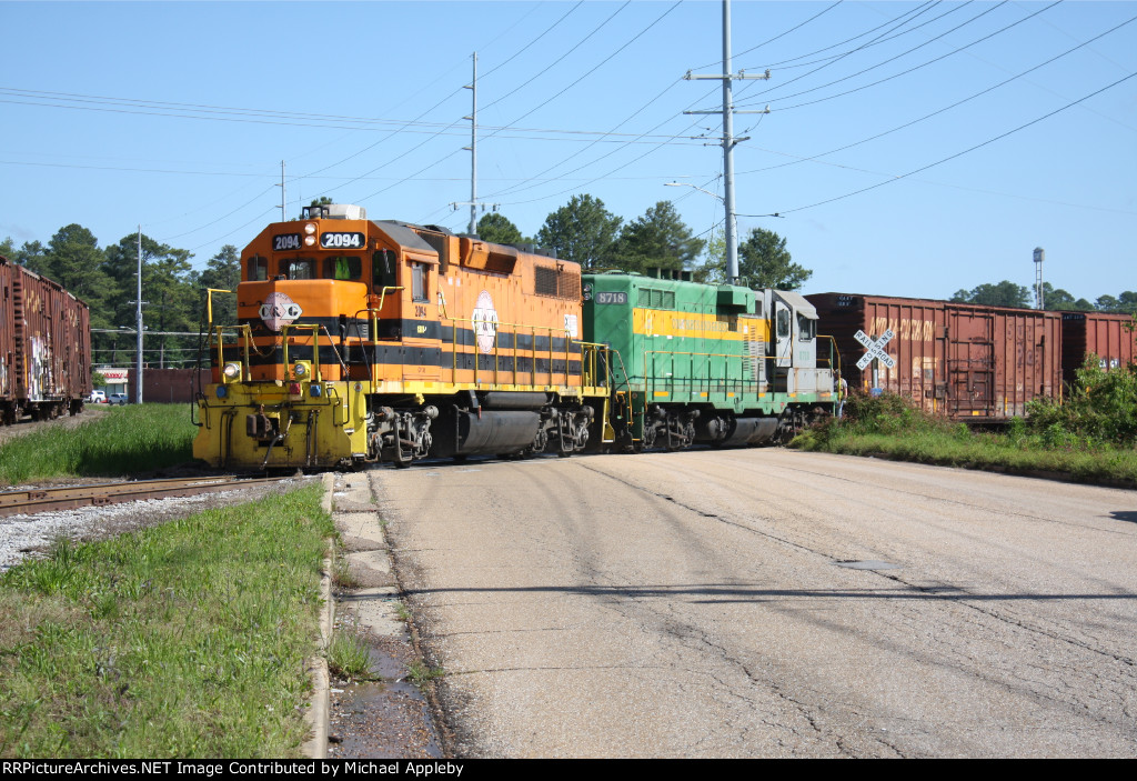CAGY 2094 pulling out the brick yard.