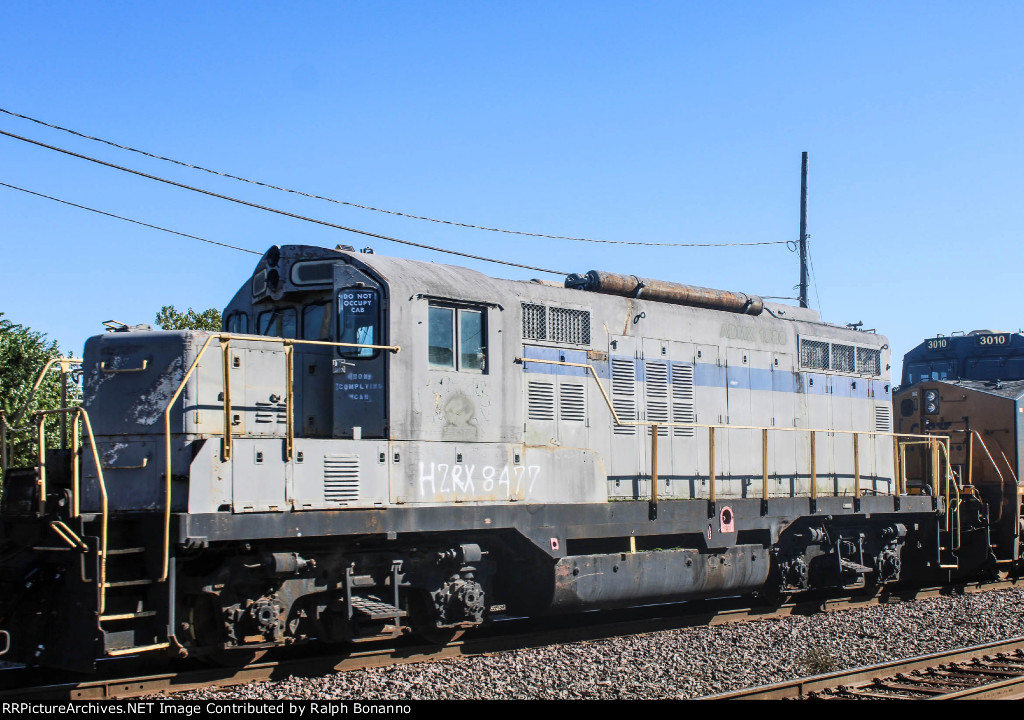 This old GP-7(HZRX 8477) was spotted in tow on a CSX train rolling east thru town