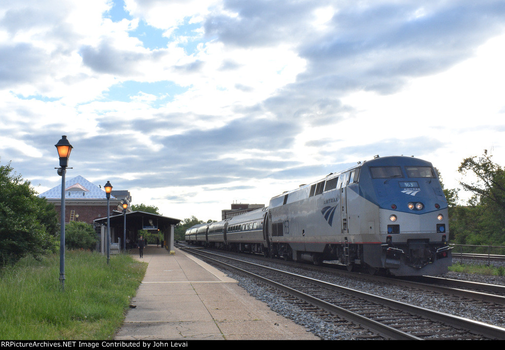 Southbound Amtrak Train # 67, enroute from Boston to Newport News, arrives into Alexandria VA ...