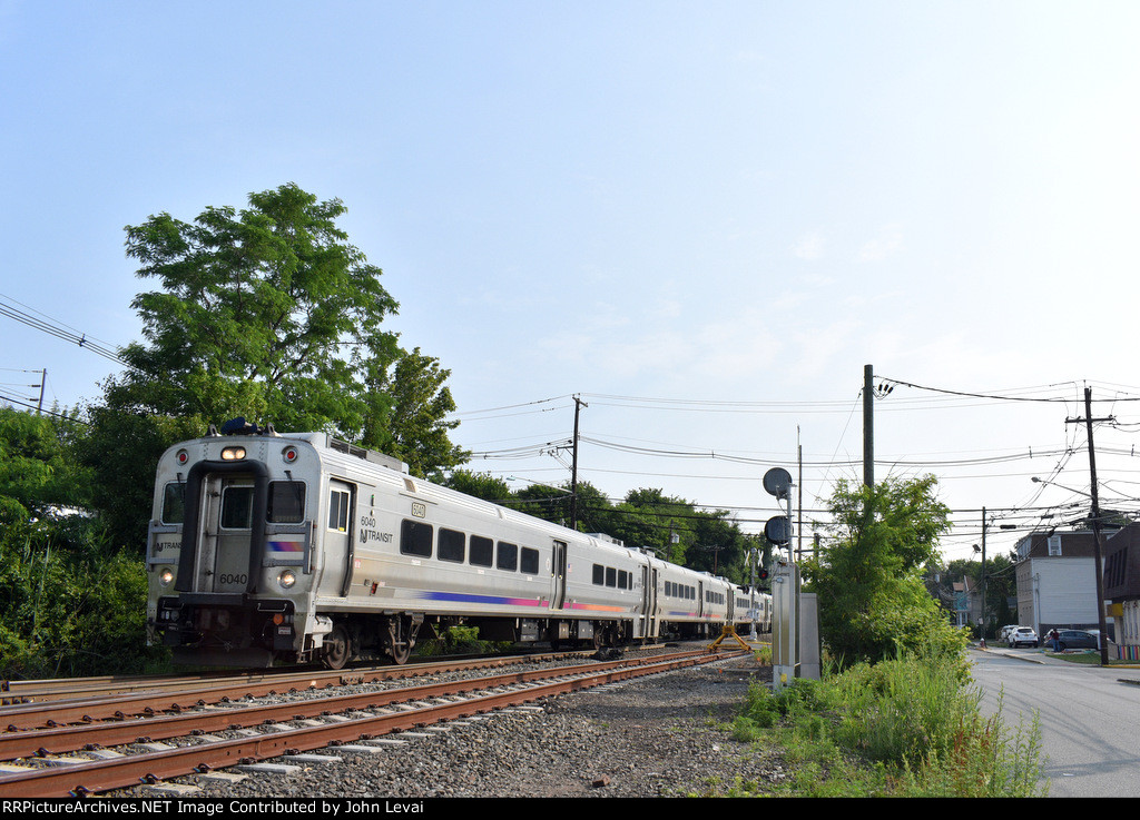 NJT train # 1618 with Comet V Cab Car # 6040 in the lead