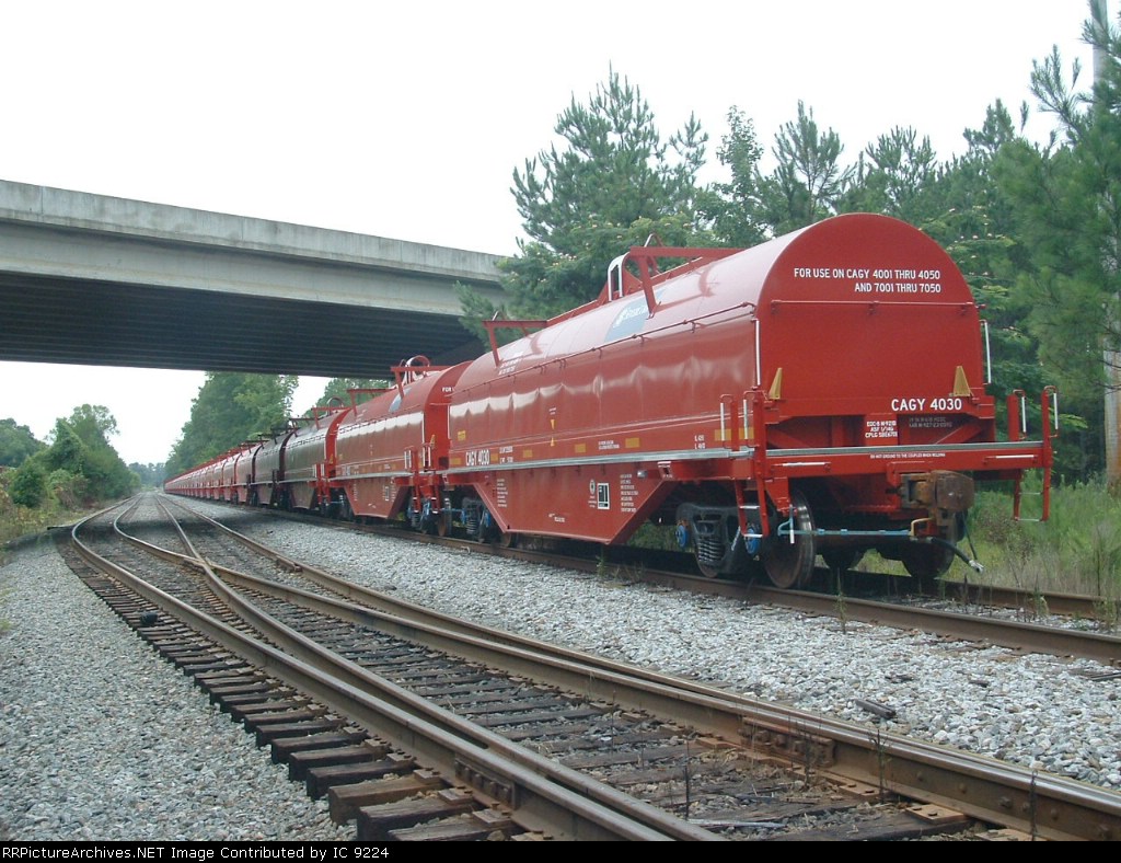 First 30 of the new CAGY coil steel cars to arrive in Columbus