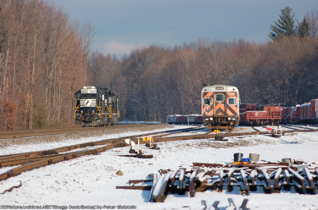 NS H55 waits it's turn to head east out of WC