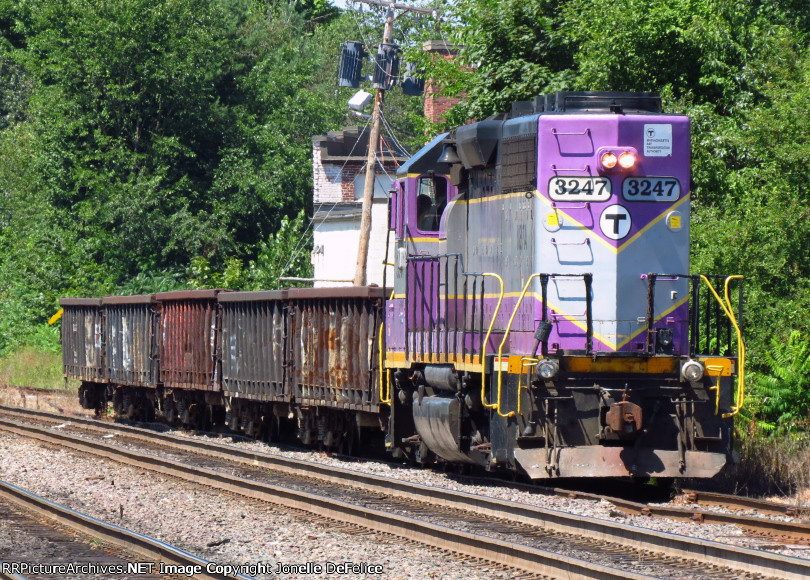 MBTA #3247 With Hoppers...