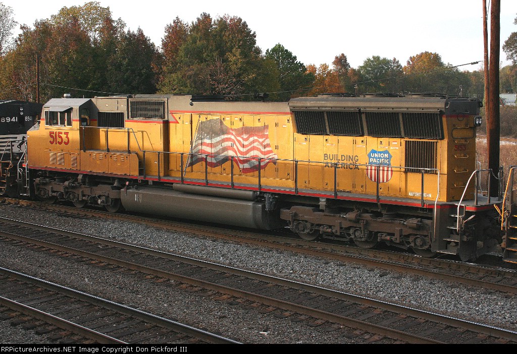 UP 5153 (SD-70M) in string with NS 8954