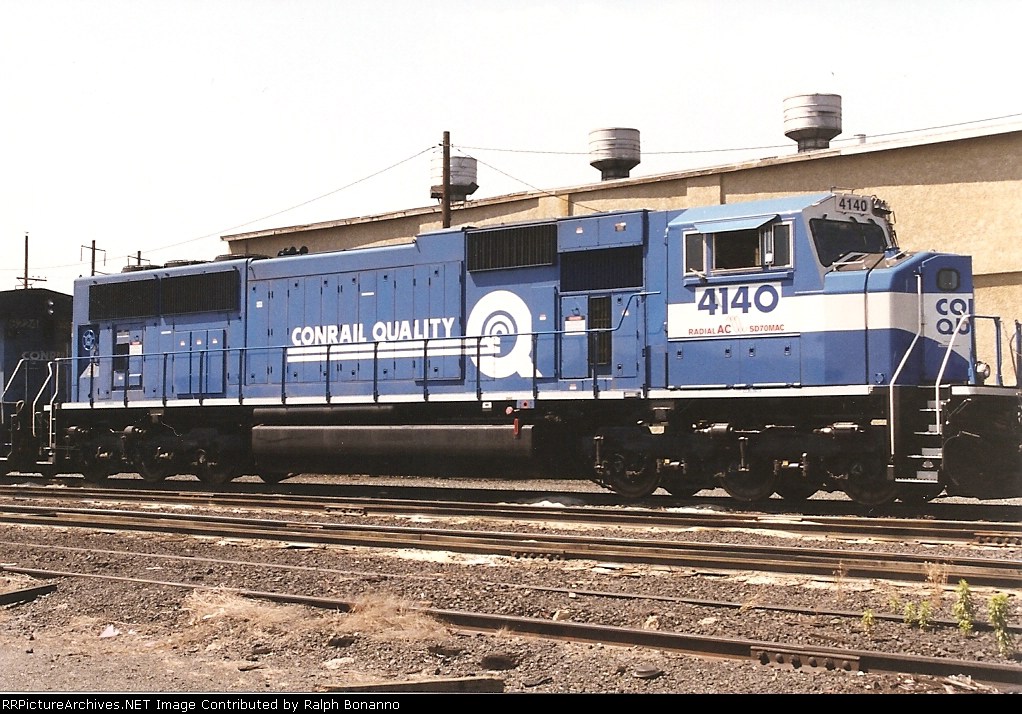 Not yet renumbered or relettered for its new owner, 4130 sits on the ramp track at Oak Island