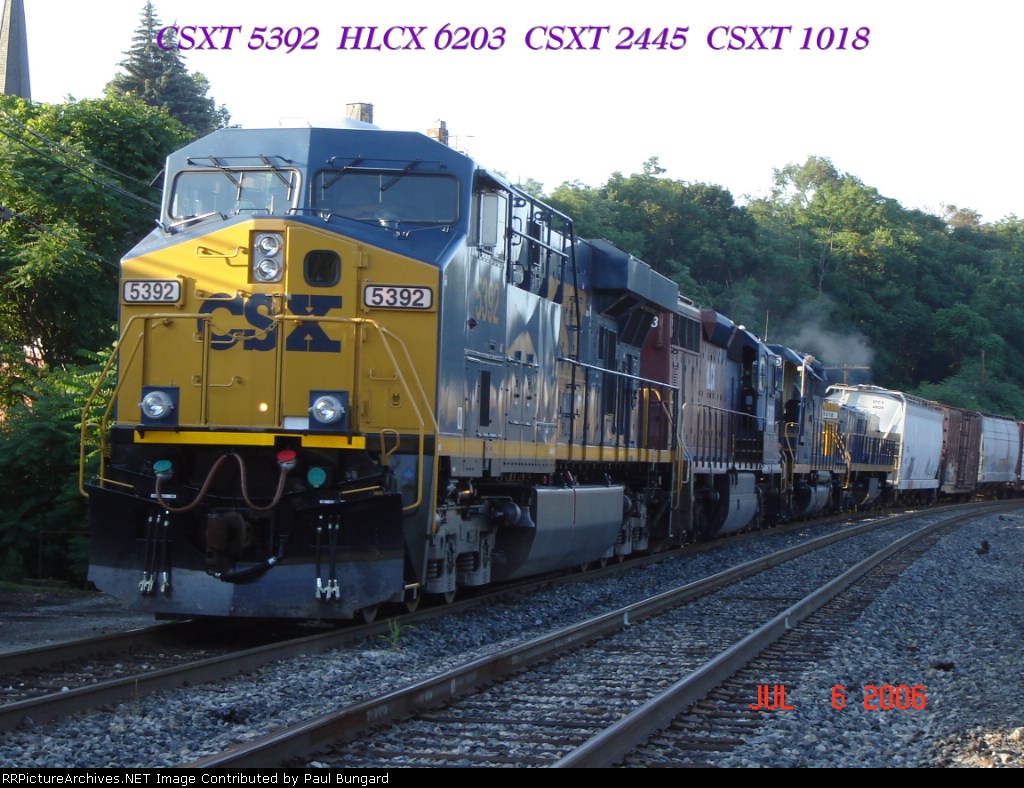 CSX 5392 07/06/2006 All 3 Units Plus 1 Slug