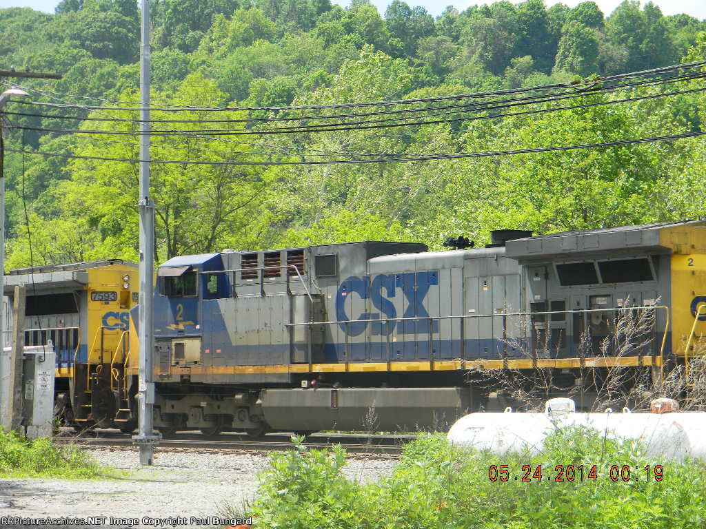 CSX 2 GE AC44CW 5/24/2014 Green Junction