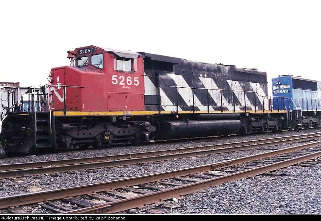In the tranfer yard, D&H/CP train 167 waits to depart west with this unit trailing