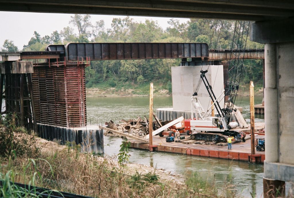 Rebuilding Goes On November 2004 Trinity River Bridge