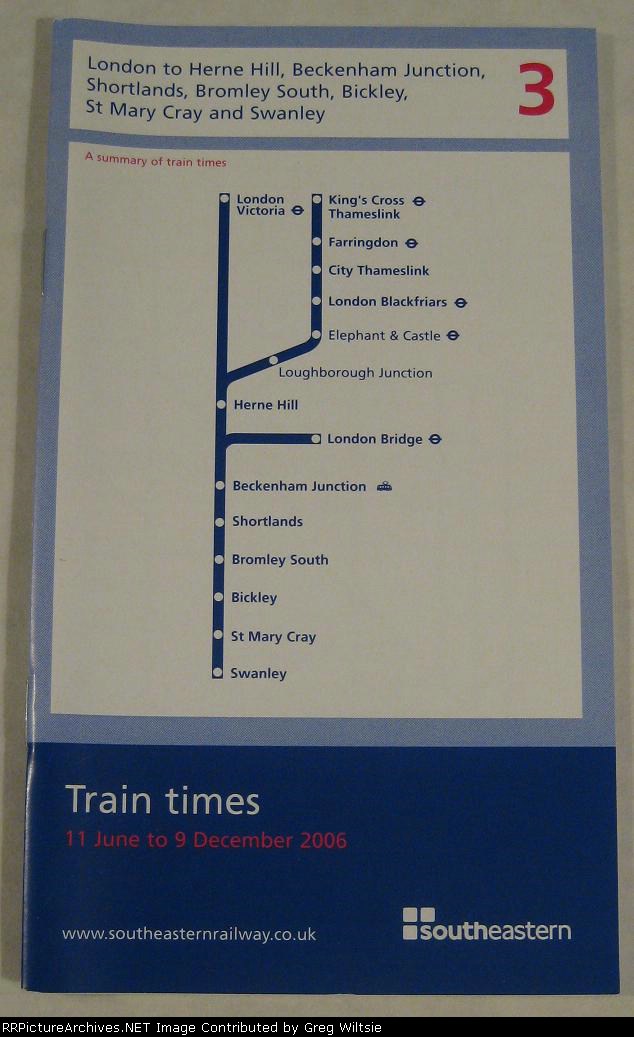 Southeastern Timetable 3
